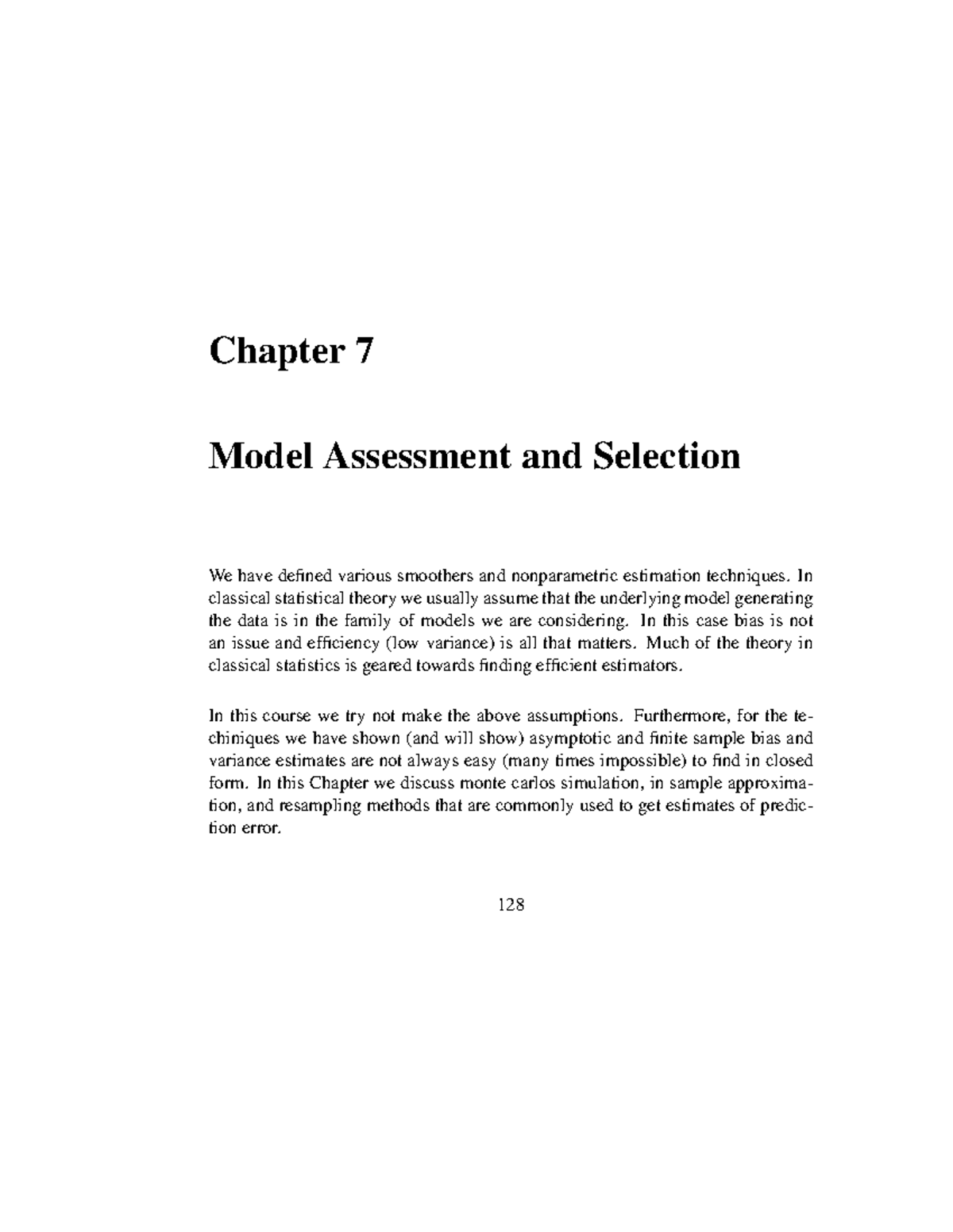 Unit - II - bmbk - Chapter 7 Model Assessment and Selection We have ...