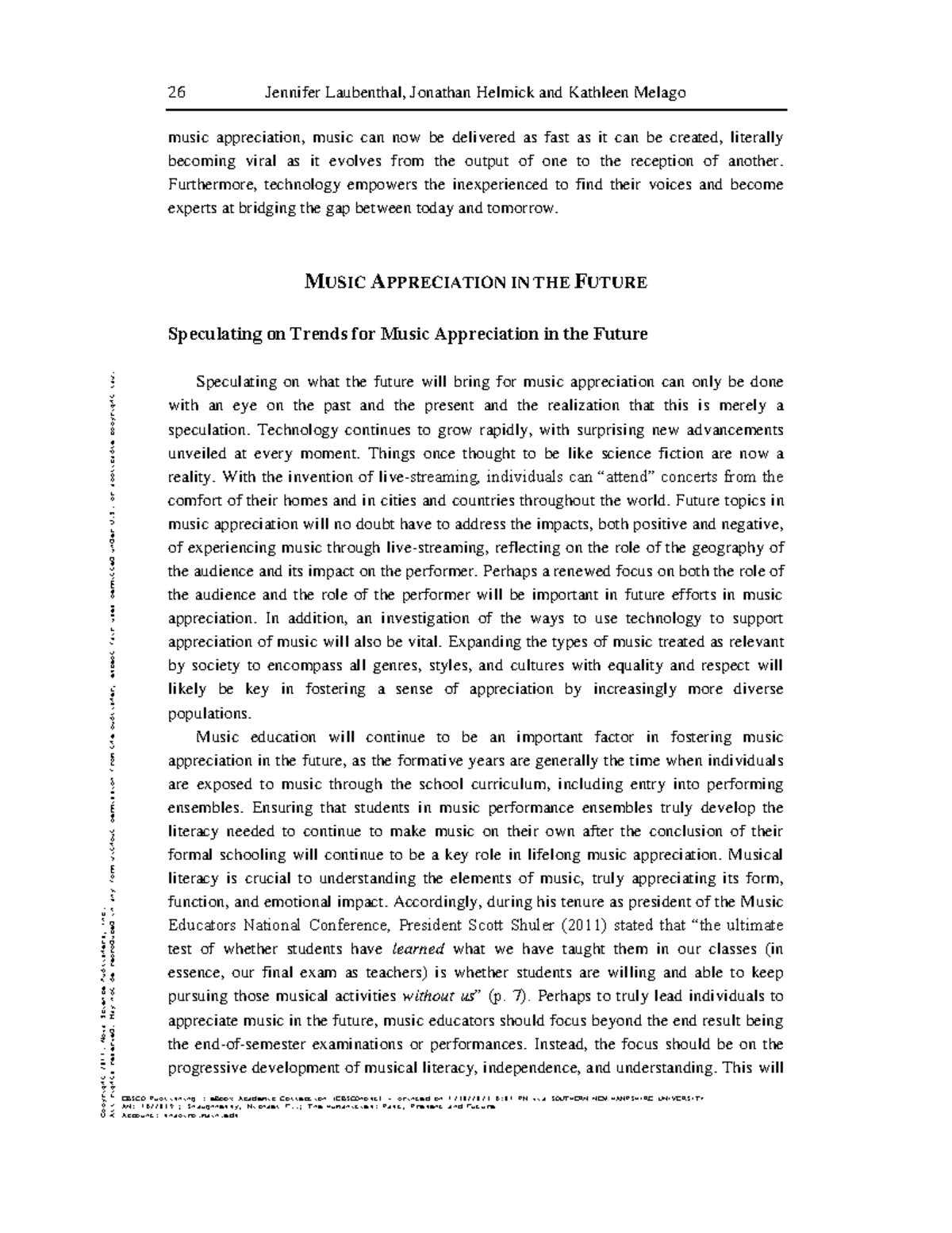 Music Appreciation In The Humanities Past Pres - 26 Jennifer Laubenthal ...