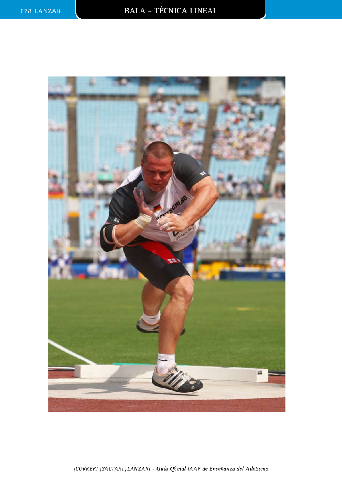 IAAF Impulsión de la bala - BALA - TÉCNICA LINEAL LANZAR 179 ...