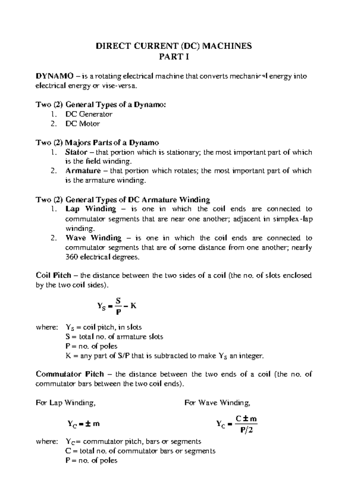 DC-Machines - DC-Machines - DIRECT CURRENT (DC) MACHINES PART I DYNAMO ...