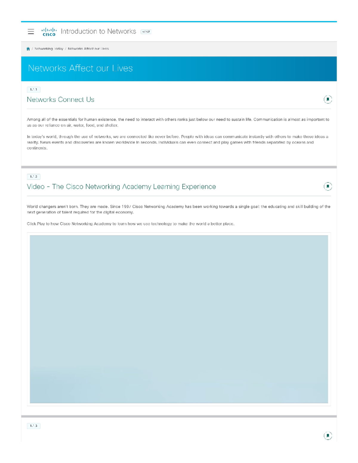 1 - DRAKE - Introduction to Networks v7 CISCO Networking Today Networks Affect our Lives ...