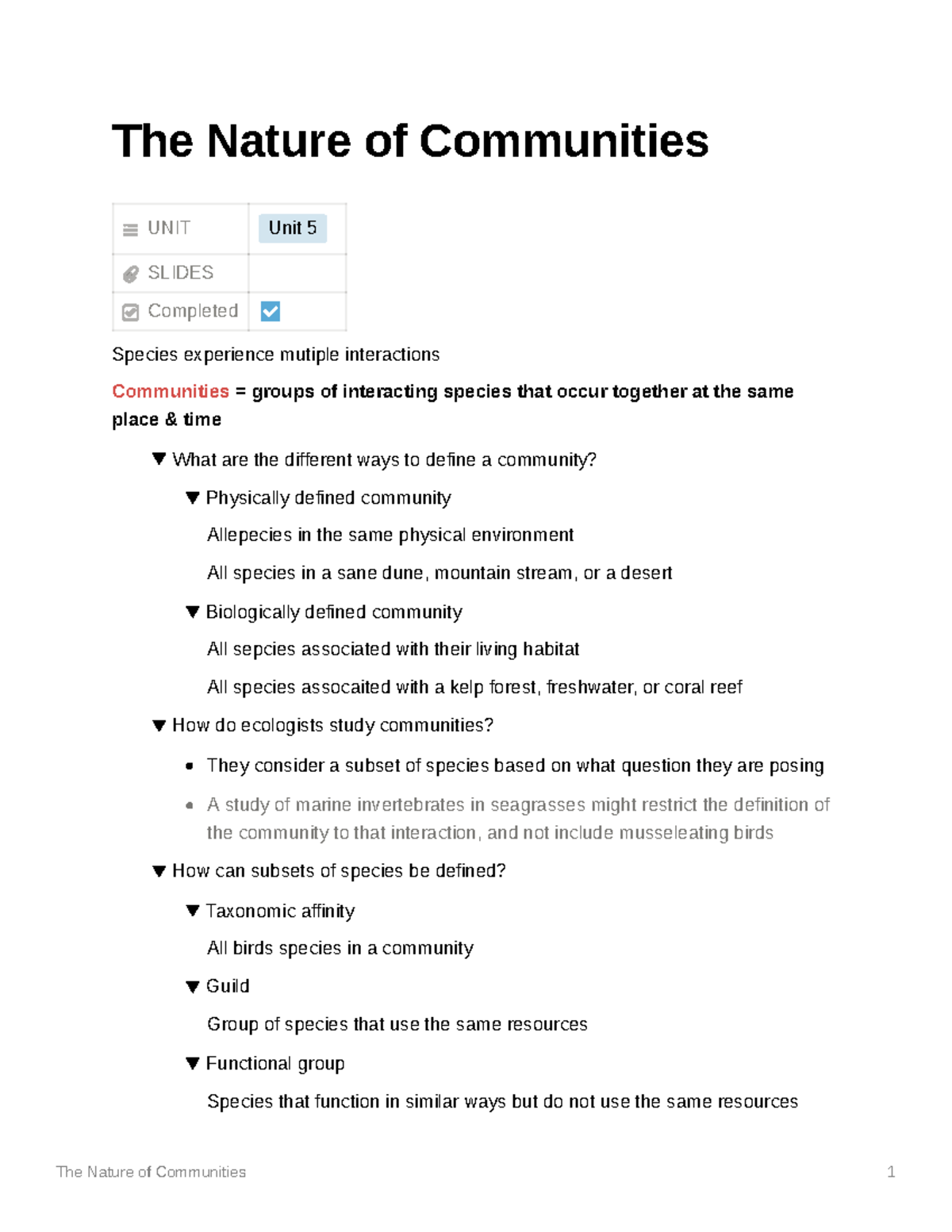 The Nature of Communities - Studocu