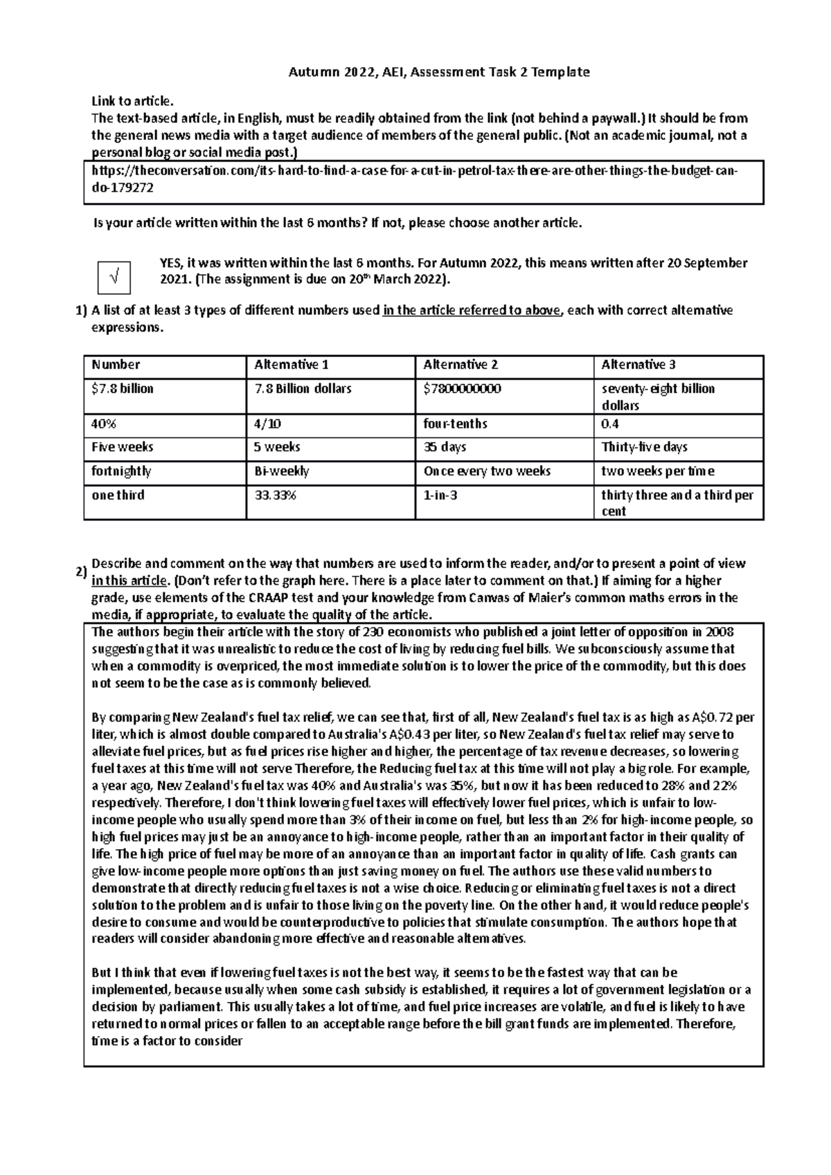 Report - asd - Autumn 2022, AEI, Assessment Task 2 Template Link to ...