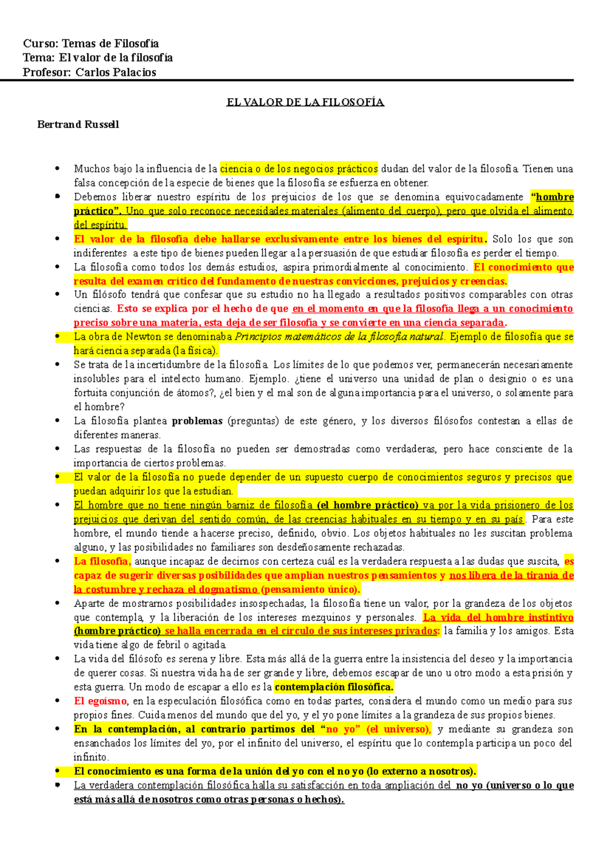 EL- Valor-DE-LA- Filosofía - Curso: Temas de Filosofía Tema: El valor ...