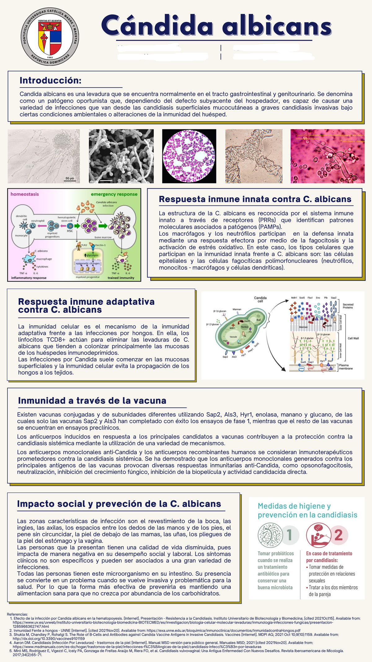 Póster Cándida Albicans, Inmunología MED387 - Cándida albicansCándida ...