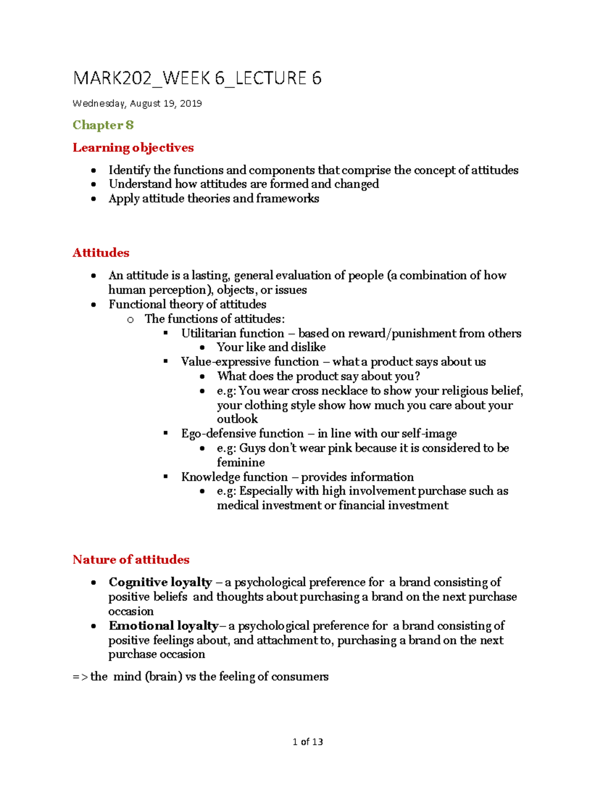MARK202 WEEK 6 Lecture 6 - Warning: TT: undefined function: 32 MARK202_WEEK 6_LECTURE 6 ...