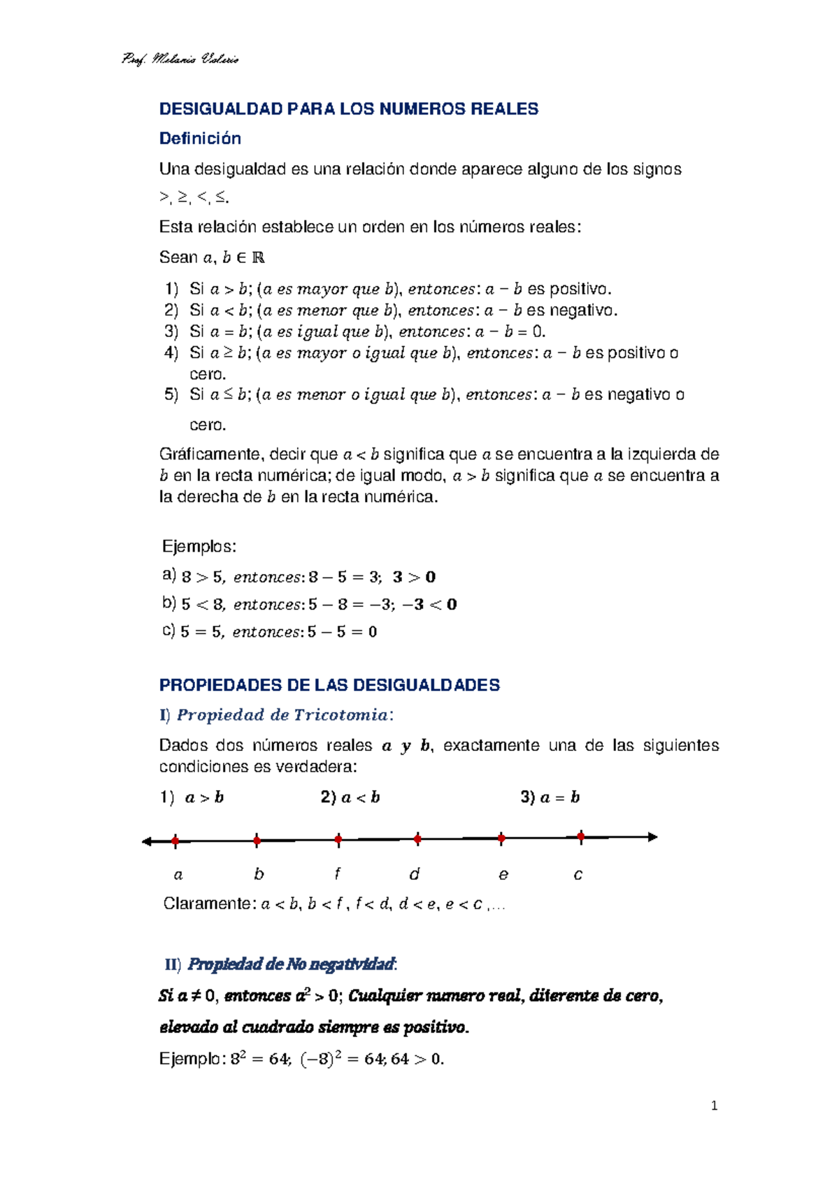 Desigualdades, intervalos y valor absoluto ed2023 - DESIGUALDAD PARA ...