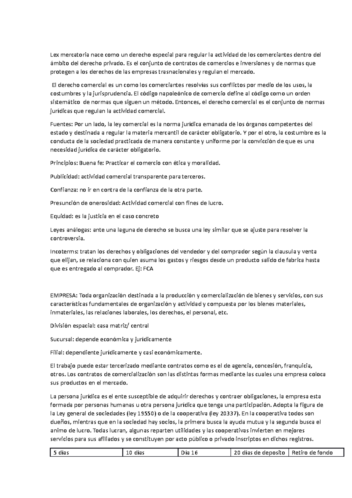 Comercial parcial primero - Lex mercatoria nace como un derecho especial para regular la ...