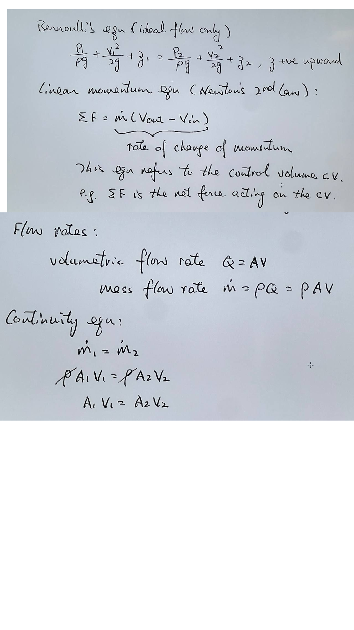 MA3006 Tutorial 1 Ans - egu (ideal flow only ) P1 V12 2g 3. P2 pg V2 2g 32, , 3 upward Linear ...