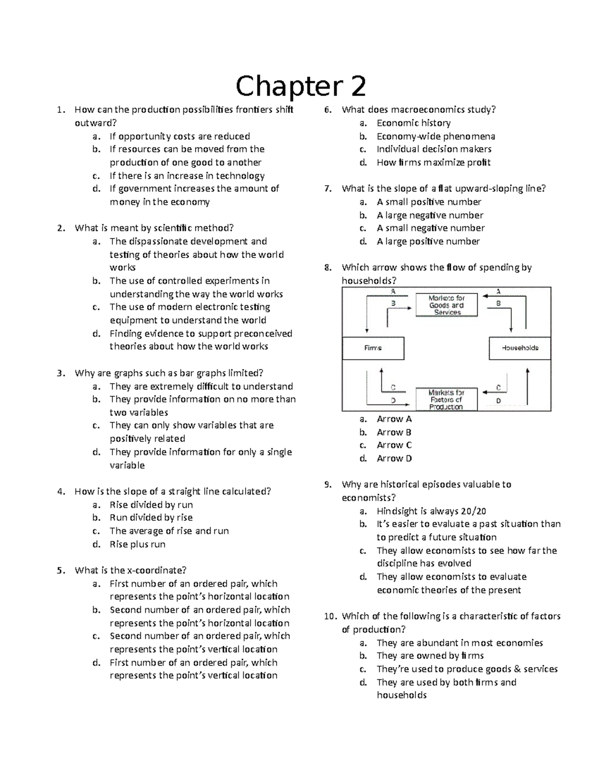 ECON 1103 Chapter 2 - notes - Chapter 2 How can the production ...
