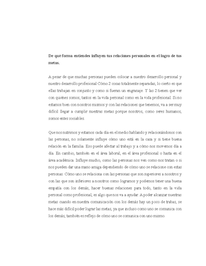 El Ser Humano y Su Contexto - Ser humano y su contecto TAREA I DE EL ...