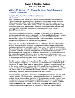 VOIM109 - Week 7 Flyer Assessment - VOIM109 Office Applications – Word Processing & Keyboarding ...