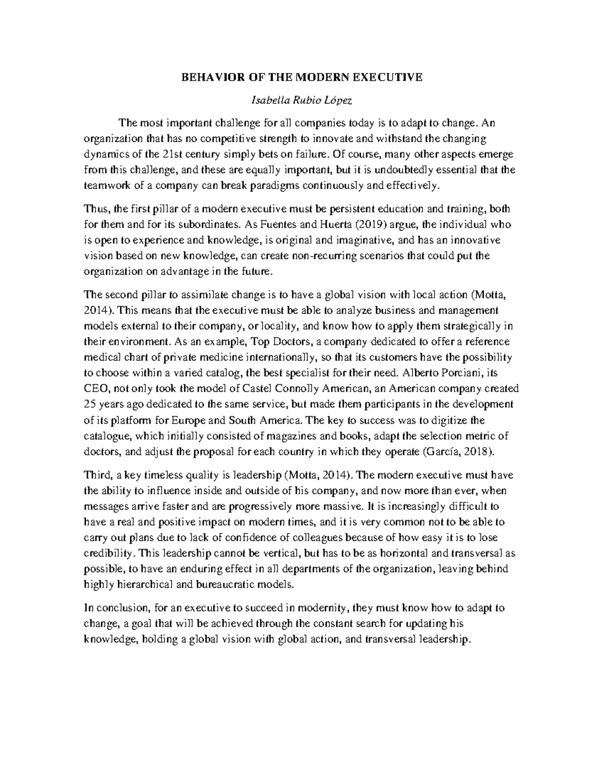 Behavior OF THE Modern Executive - BEHAVIOR OF THE MODERN EXECUTIVE ...