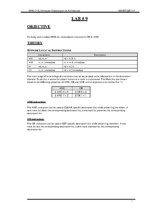 Lab 1 - Compiler Construction lab manuals - CASE Institute Page 1 of 4 ...