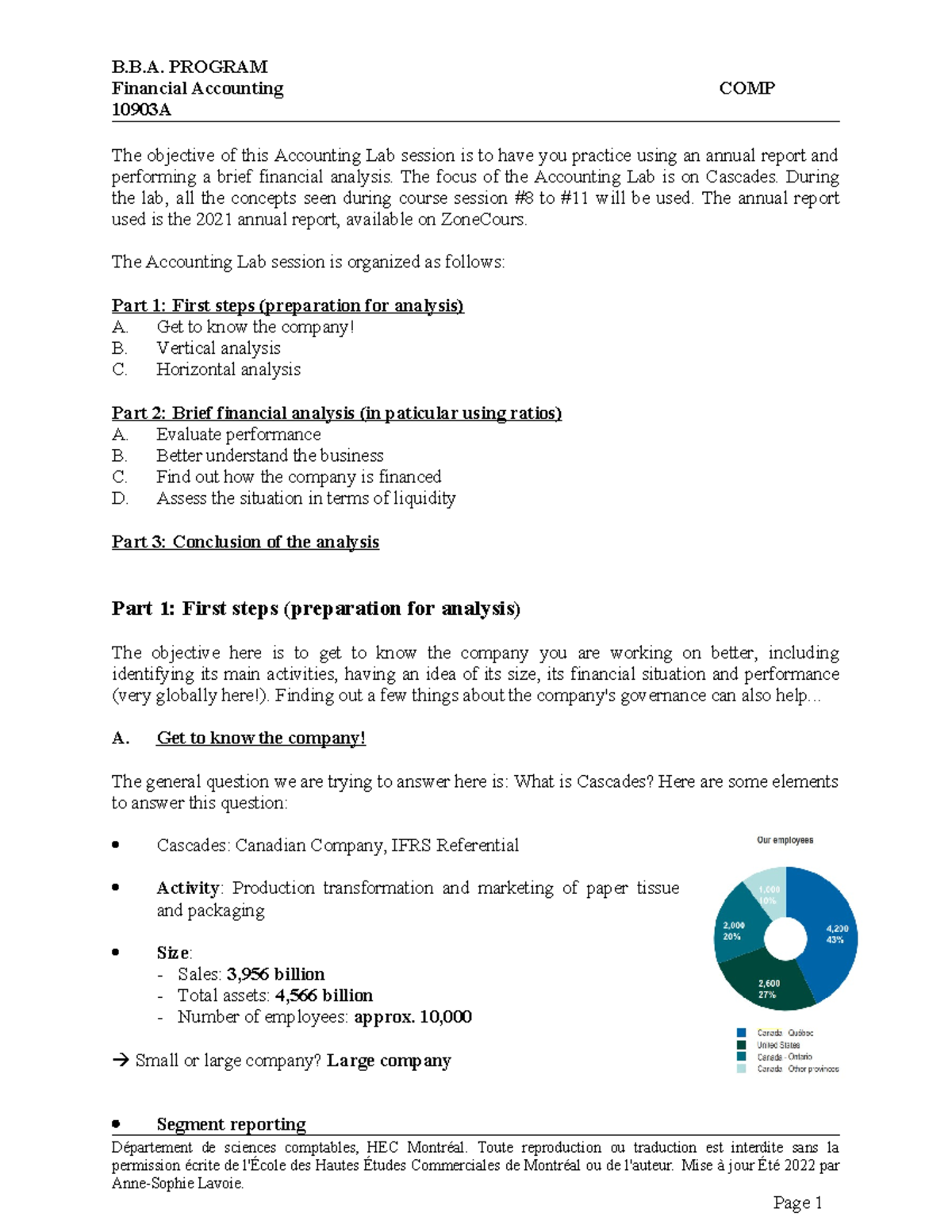 Lab 3 Cascades - TP1 - Financial Accounting COMP 10903A The objective ...
