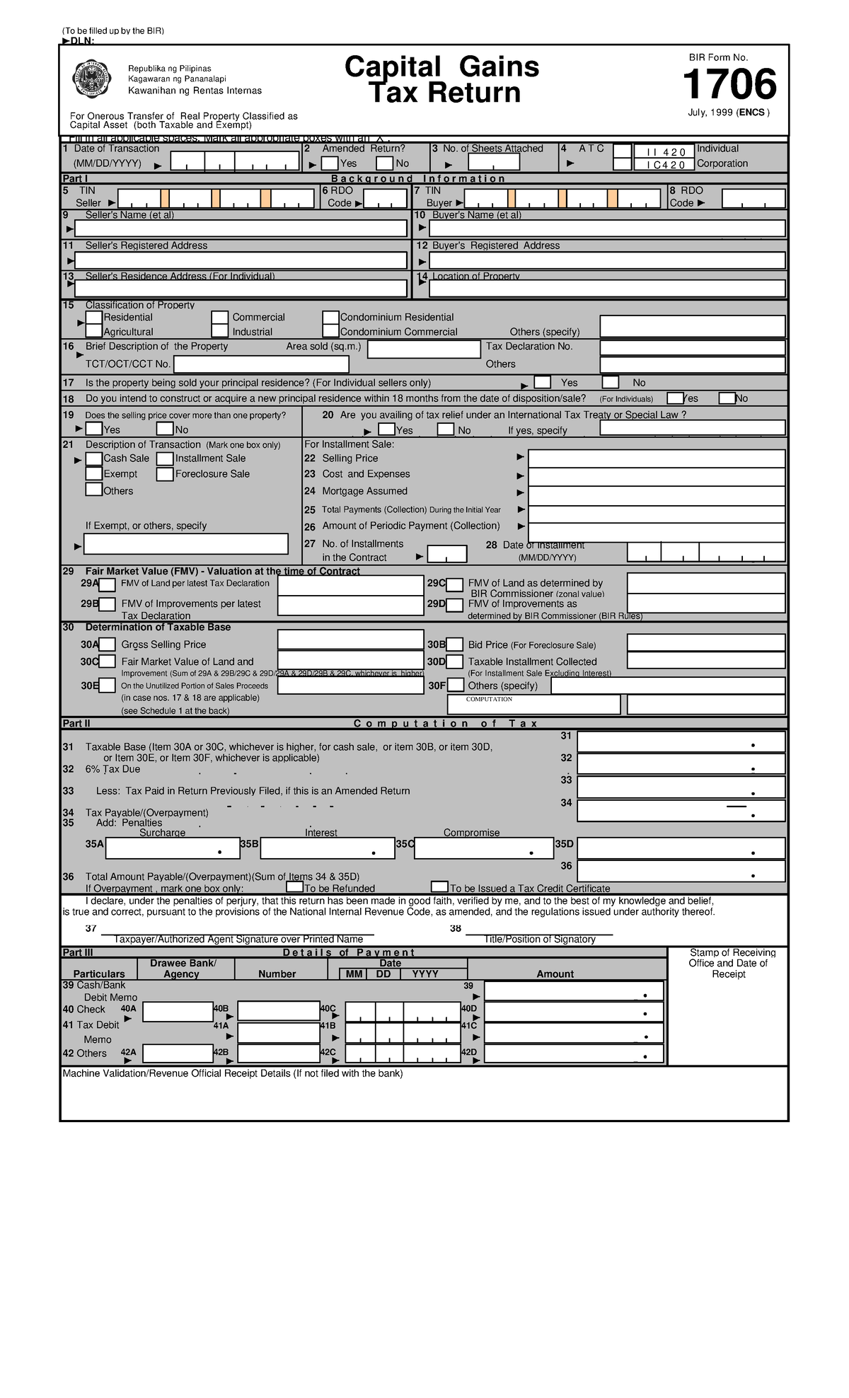 [Template] BIR Form 1706 - Education - Studocu