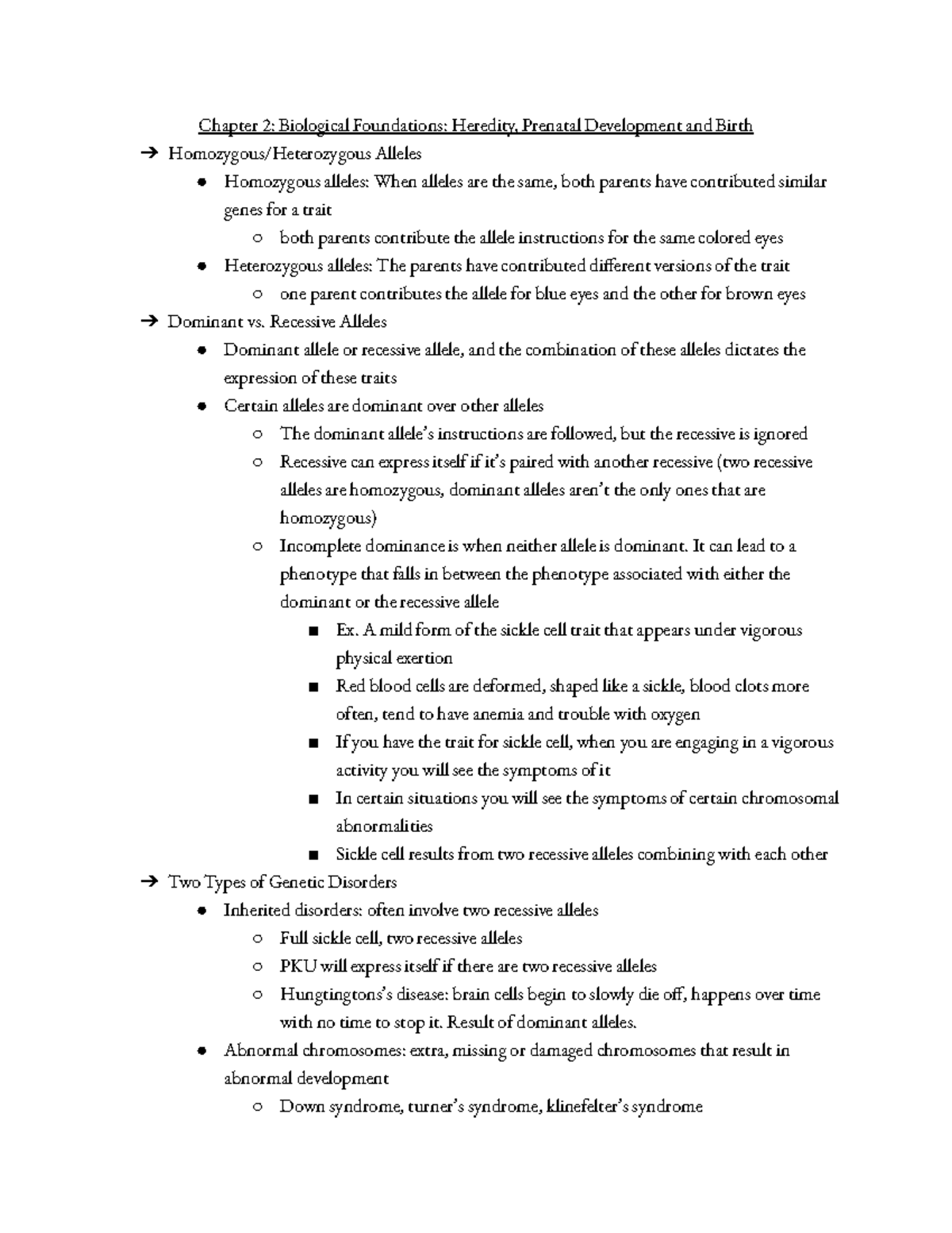 Chapter 2 - human development - Chapter 2: Biological Foundations ...