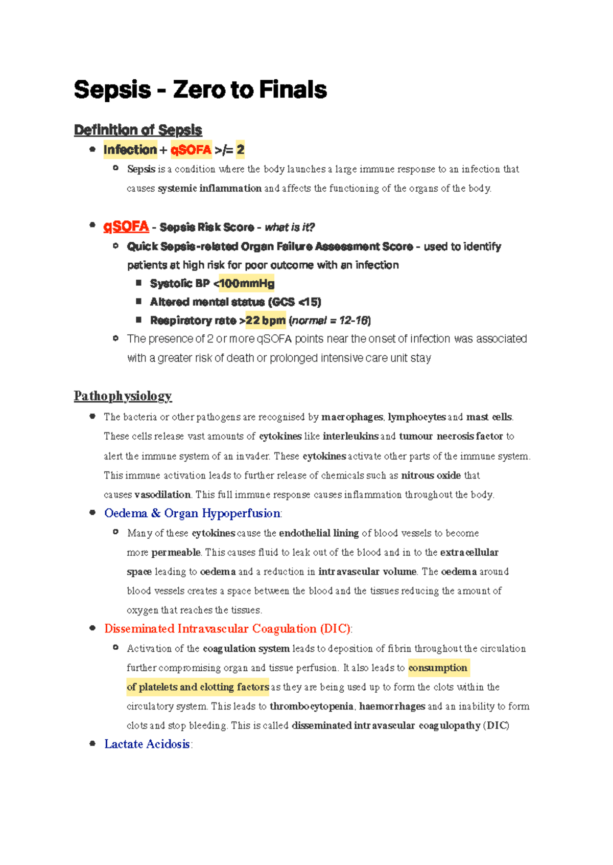 Sepsis - ####### qSOFA - Sepsis Risk Score - what is it? Quick Sepsis ...