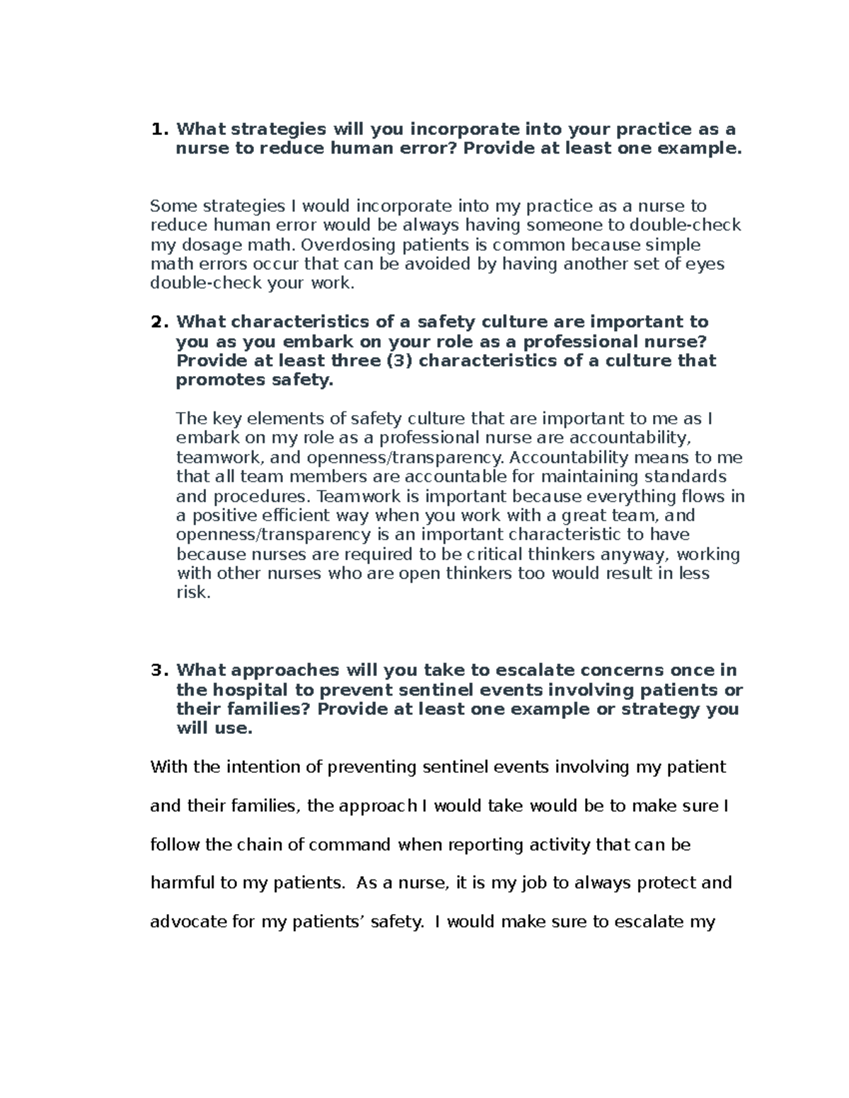 Leadership response questions - What strategies will you incorporate ...