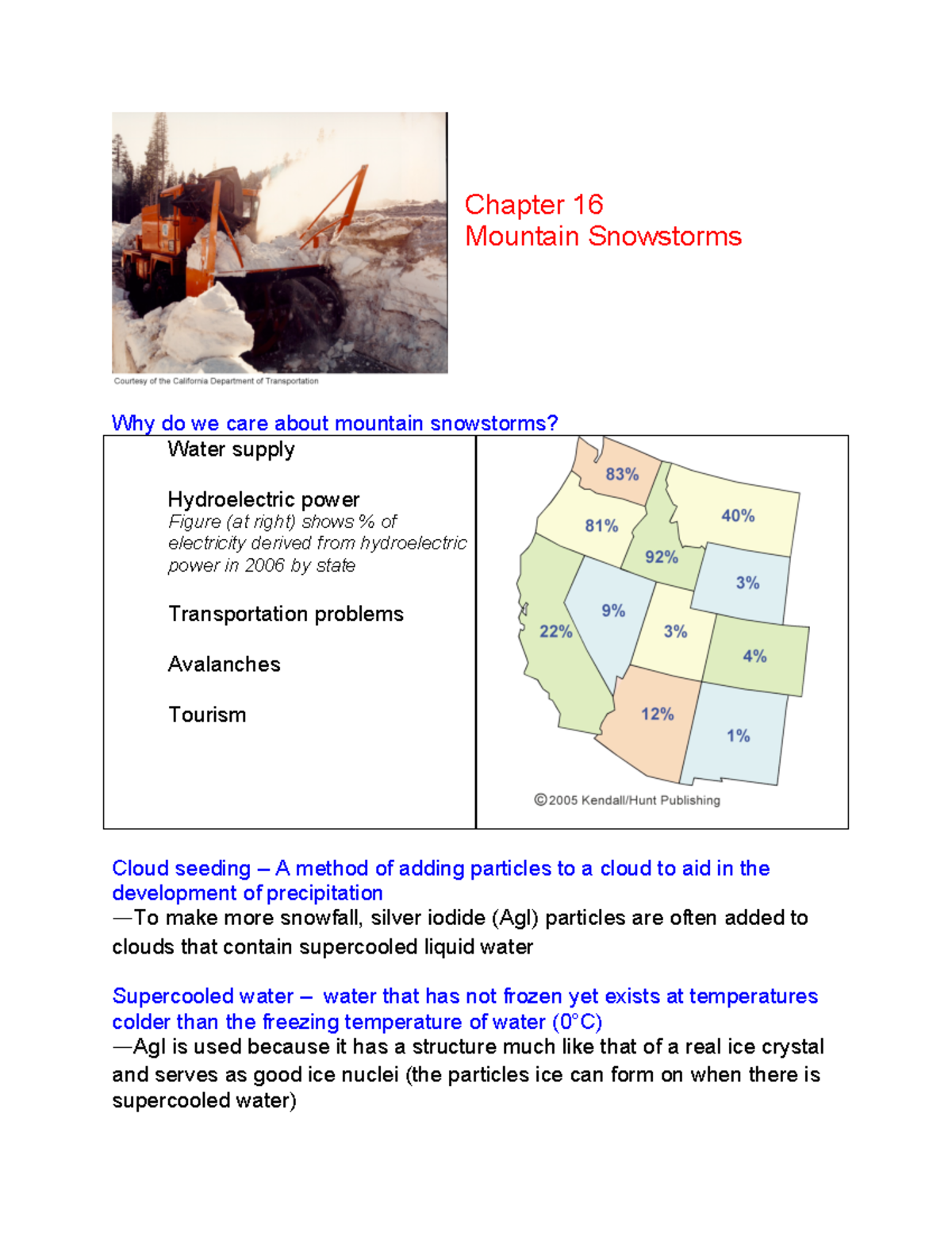 Chapter 16 Lecture Notes - Chapter 16 Mountain Snowstorms Why do we ...