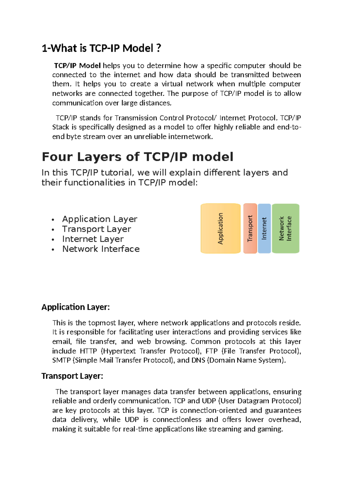 CN-Internal - 1-What is TCP-IP Model? TCP/IP Model helps you to ...
