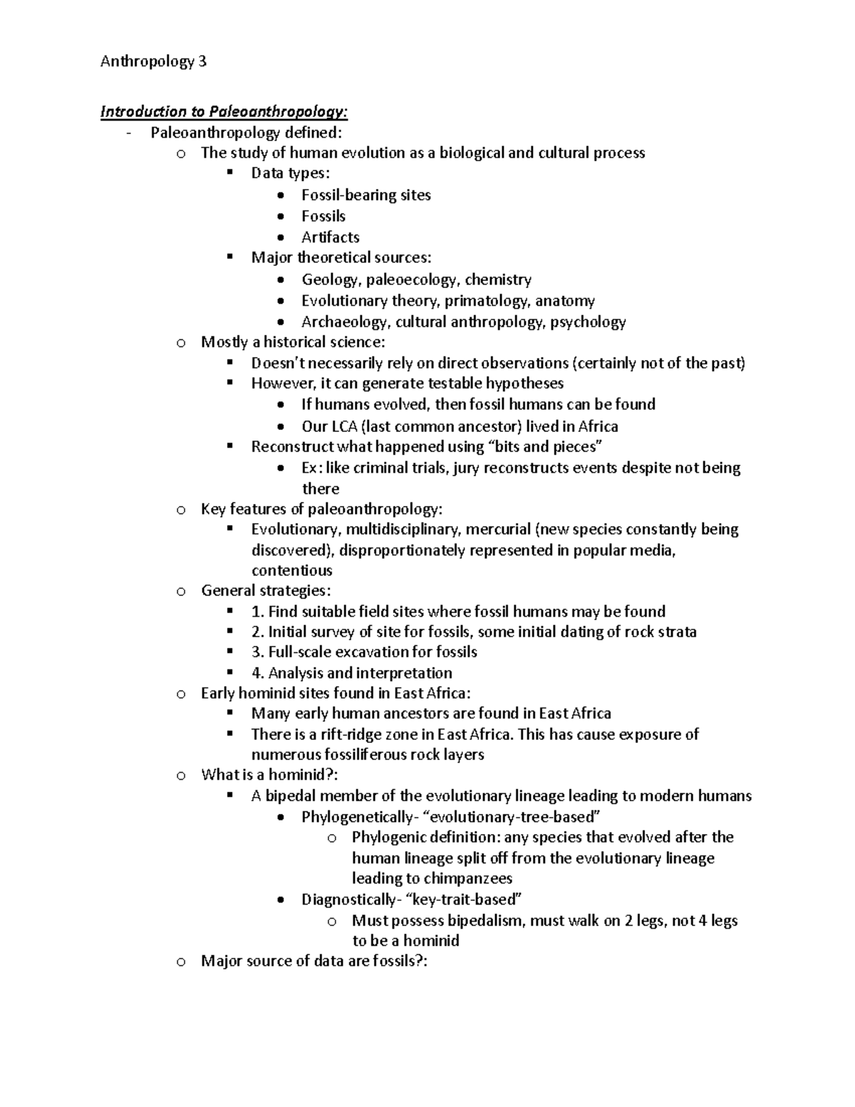Anthropology 3 - Lecture notes The 3rd unit - Warning: TT: undefined ...