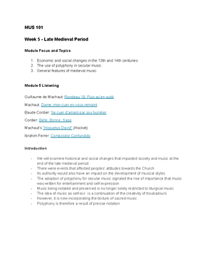 MUS 101 Musical Analysis - 3 Need to Know Examples - MUS 101 Musical ...