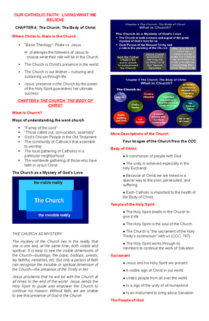 RS KEY Concepts OF Church Handouts - KEY CONCEPTS OF CHURCH Meanings of ...