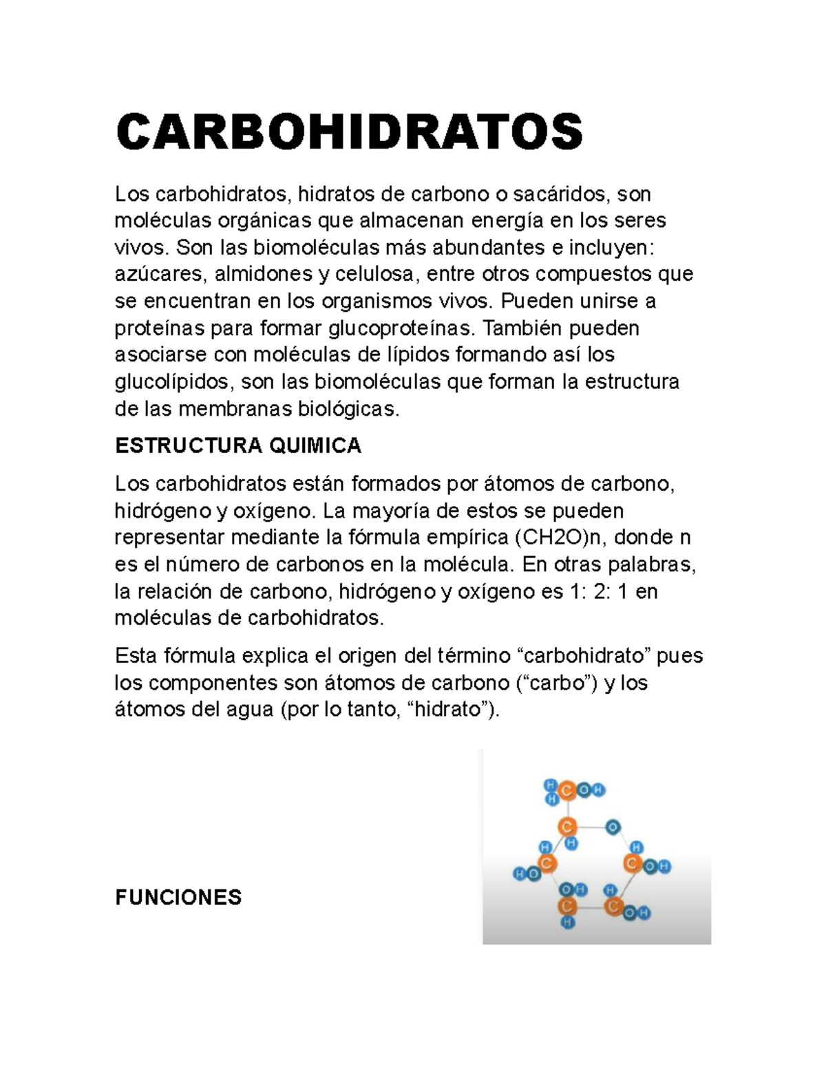 Carbohidratos - CARBOHIDRATOS Los carbohidratos, hidratos de carbono o ...
