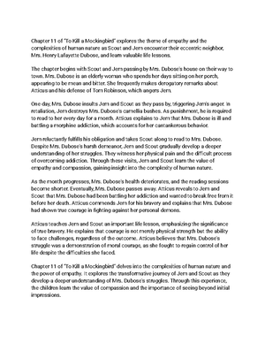 Chapter 1 summary - Chapter 1 of Harper Lee's timeless novel, "To Kill ...