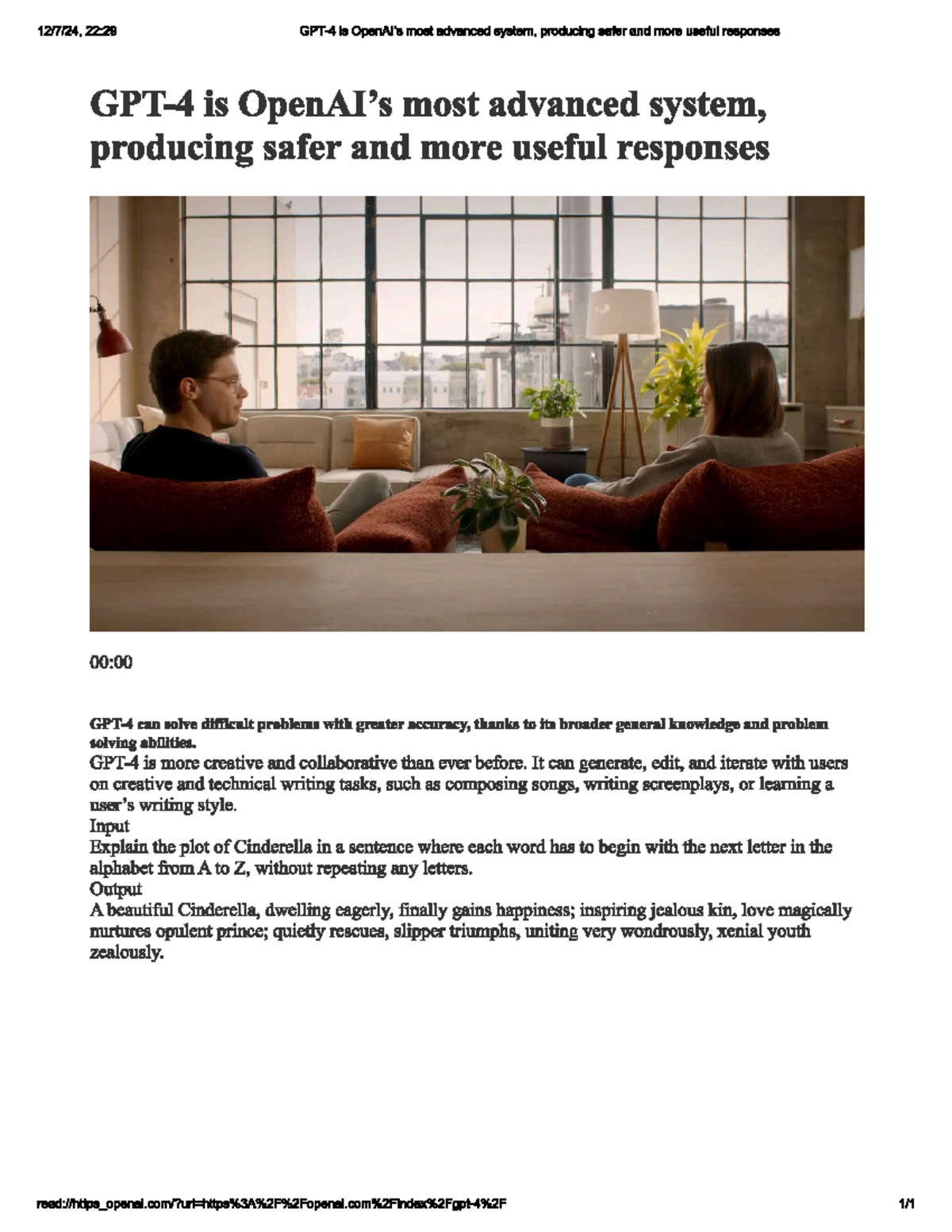 Chat GPT4 - Chat GPT IA - 22:29 is most advanced system, producing ...