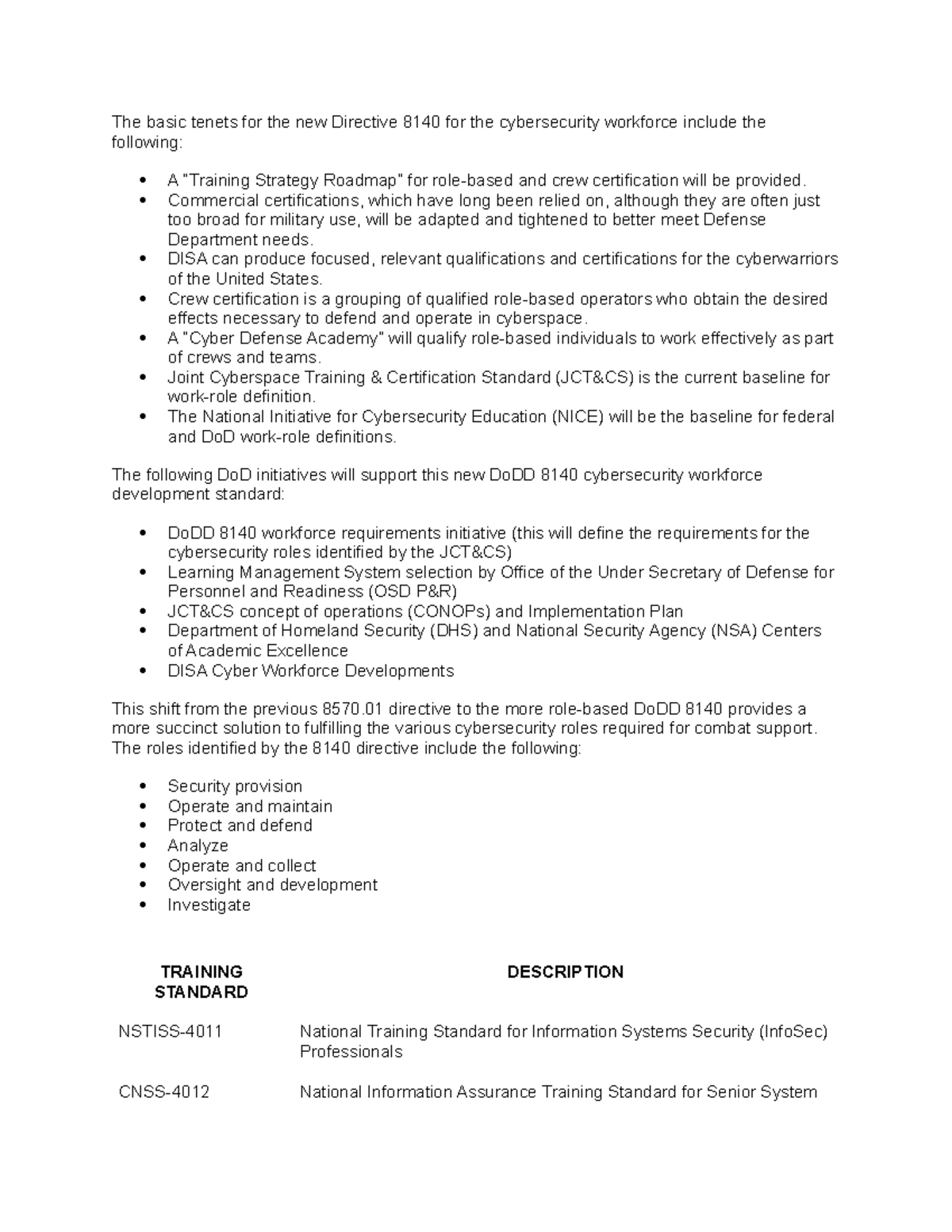 Notes for module 8 reading - The basic tenets for the new Directive ...