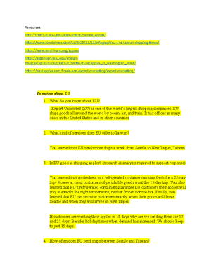 Final Project Outline - Export Marketing Plan Outline Table of Contents ...