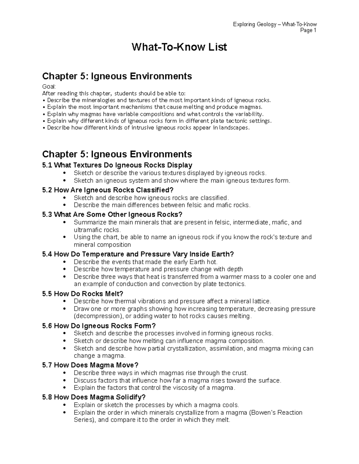 Exploring Geology (5e) Ch #5 What To Know - Exploring Geology – What-To ...