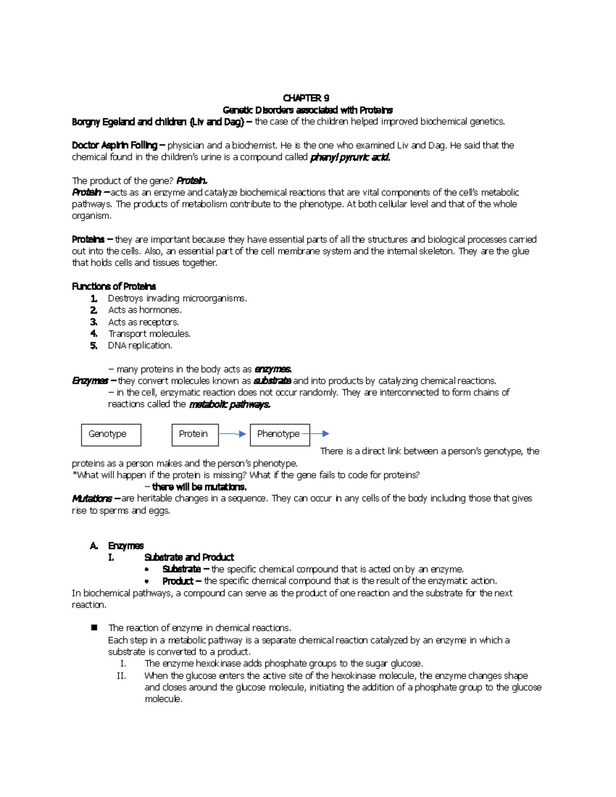 Cytology Reviewer JUST - CHAPTER 9 Genetic Disorders associated with ...