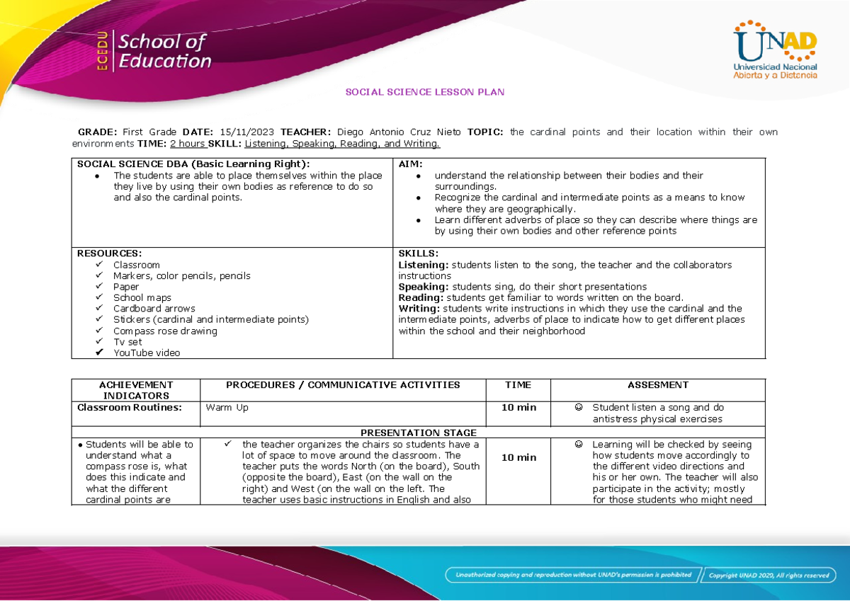 Annex 1 - Lesson Plan Template Didactis - SOCIAL SCIENCE LESSON PLAN ...