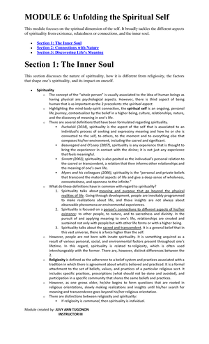 Module 5 Understanding SELF - Module created by: JUVY ANN TUGONON INSTRUCTOR III MODULE 5 ...