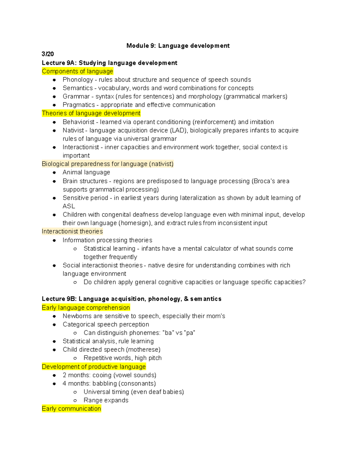 Module 9 PSYC 2300 - Dr. Karen Bartsch Spring 2022 - online ...