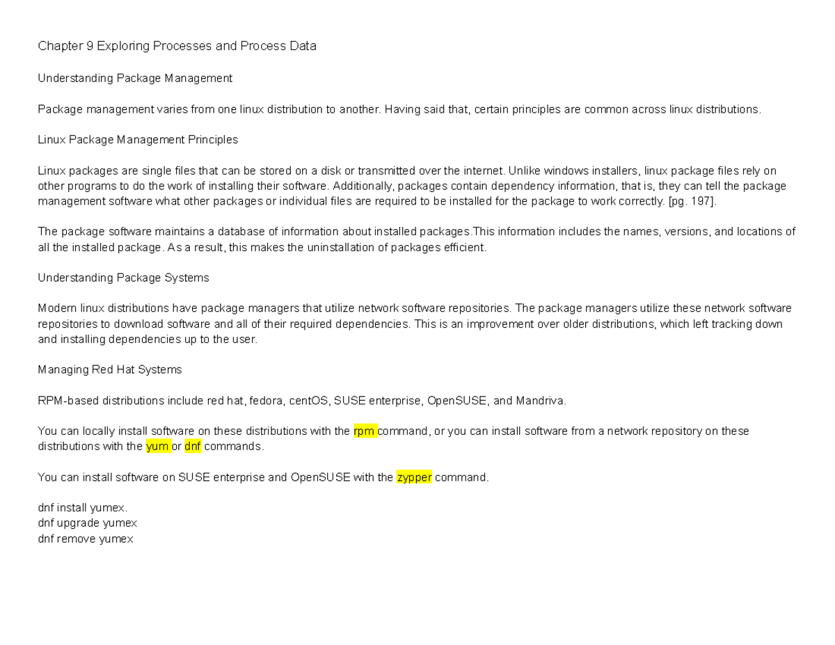 Linux Foundations Chapter 9 - Chapter 9 Exploring Processes and Process ...