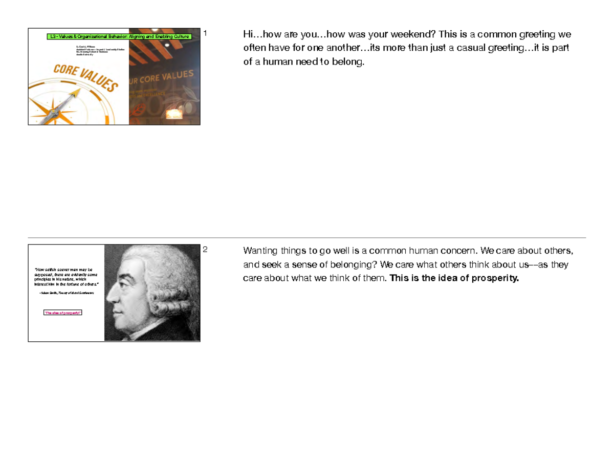 B2733 L3 - Values Behavior - L3 - Values & Organizational Behavior ...