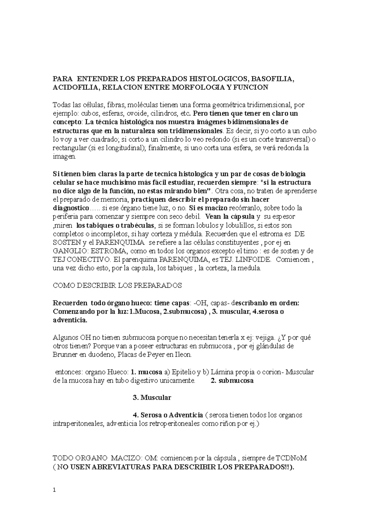 Acidofilia- basofilia. Comprender preparados histologicos - PARA ...