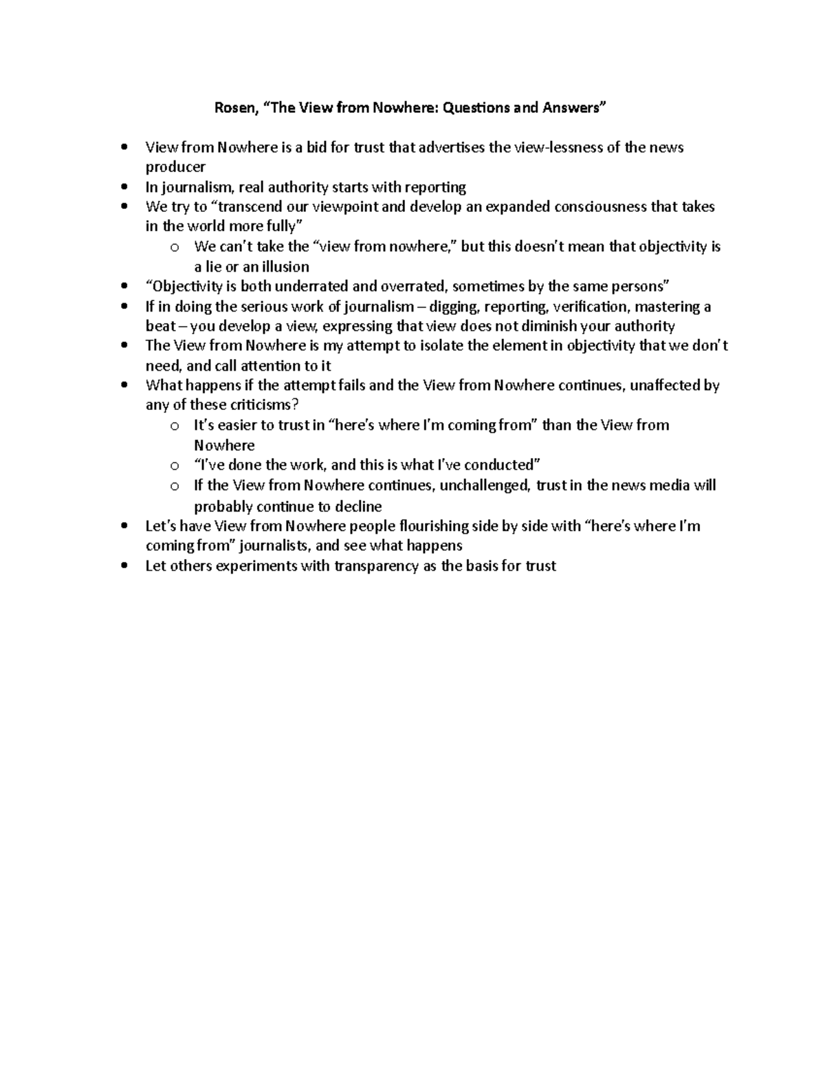 The View from Nowhere - Studocu