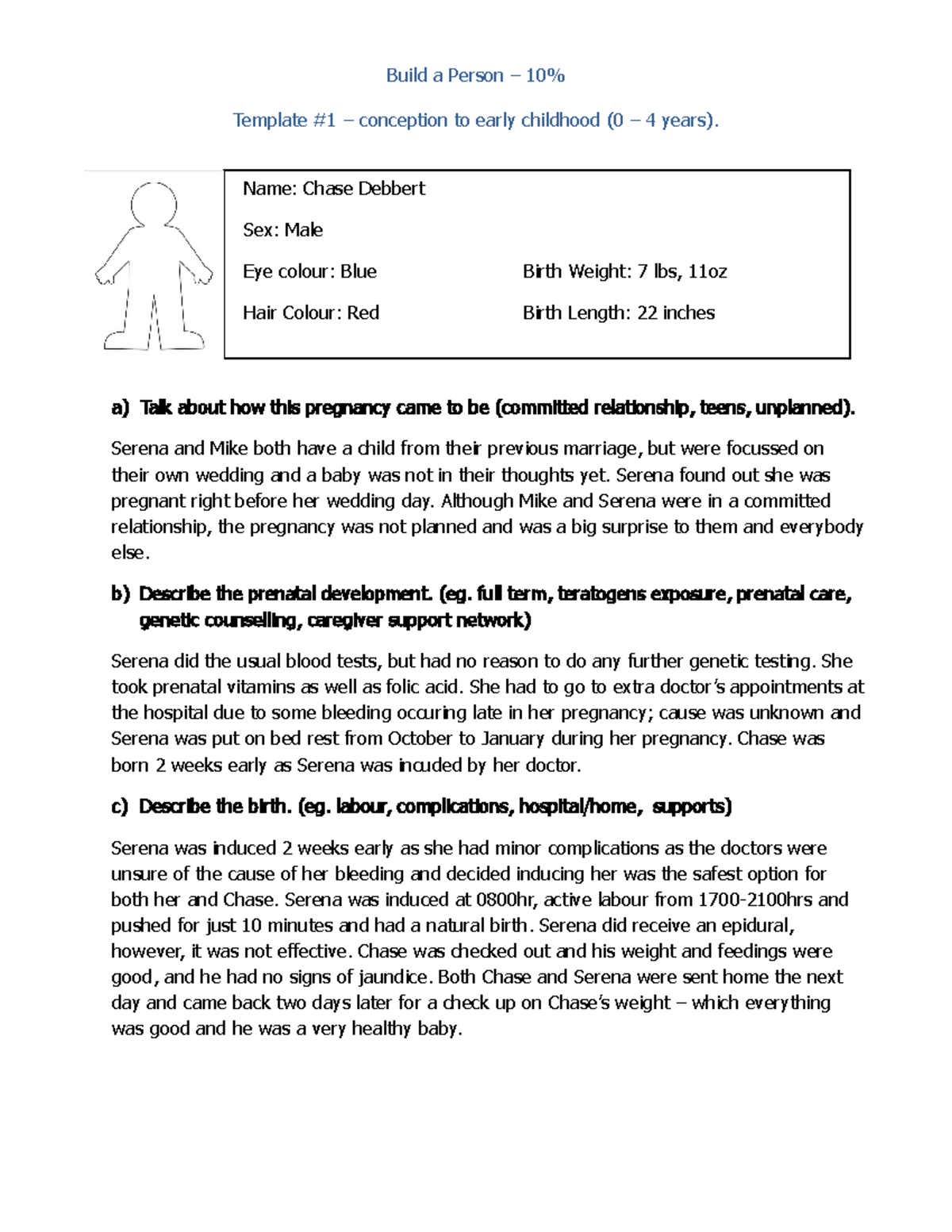 Build a Person - Lifespan - Build a Person – 10% Template #1 ...