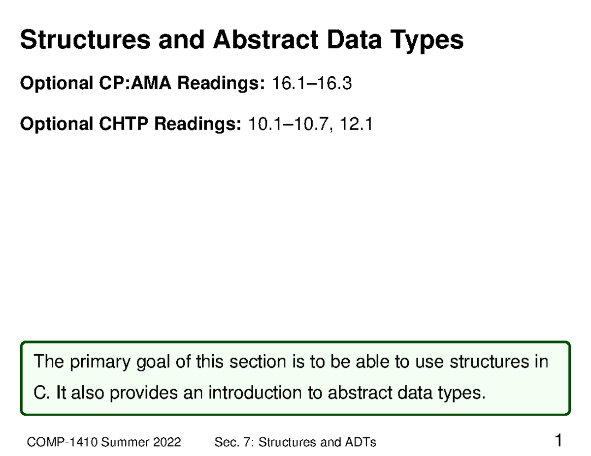 07-structs-post - Summer Course - Structures and Abstract Data Types ...