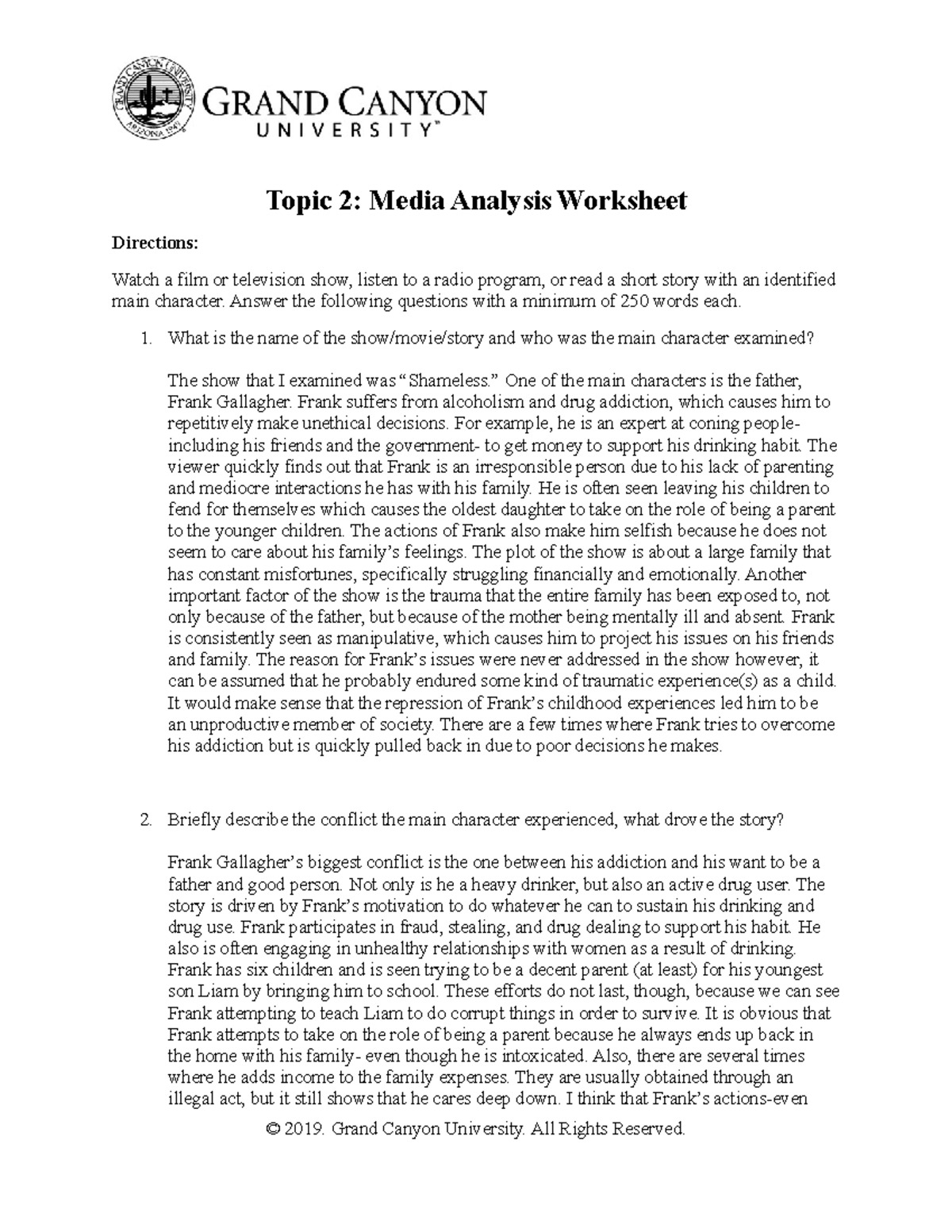 PCN107.T2 Media Analysis Worksheet - Topic 2: Media Analysis Worksheet ...