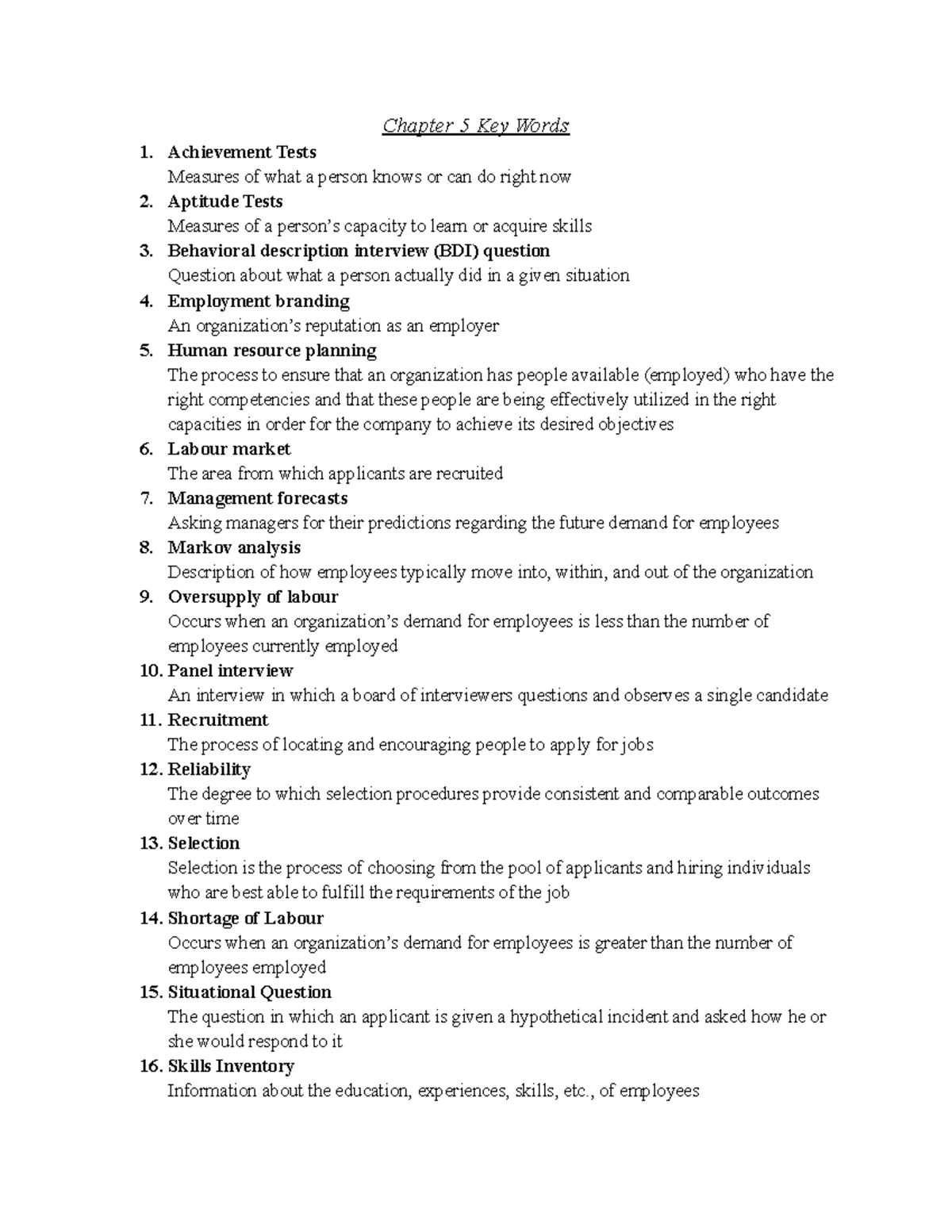 MHR523 Chapter 5 Key Words - Chapter 5 Key Words Achievement Tests ...