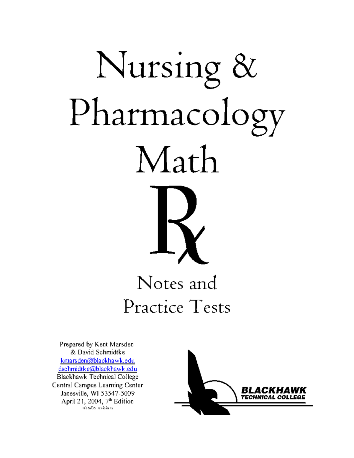 Math Booklet with copyright - Nursing & Pharmacology Math Notes and ...