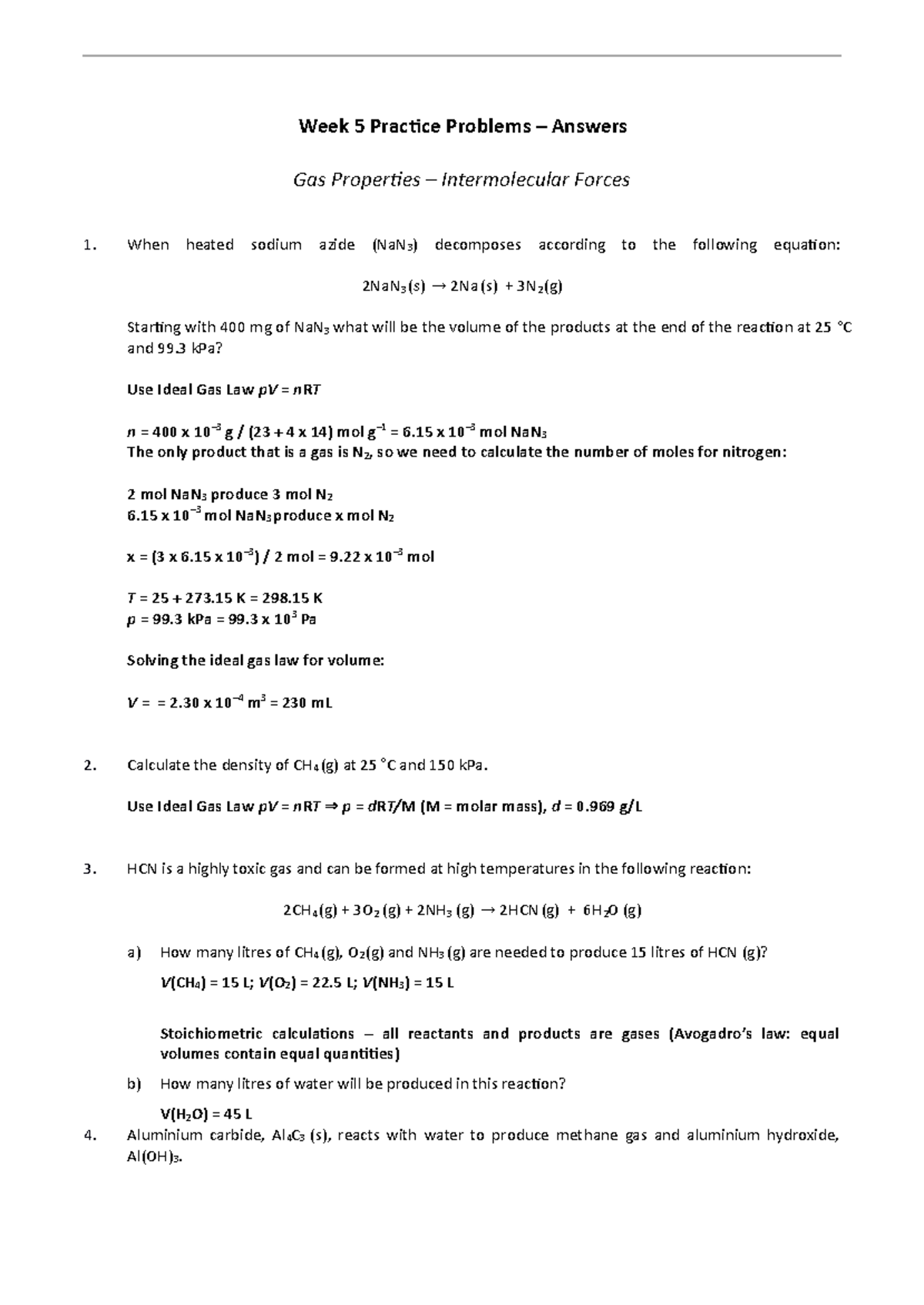 Week5-8 revision questions and answers - Week 5 Practice Problems ...