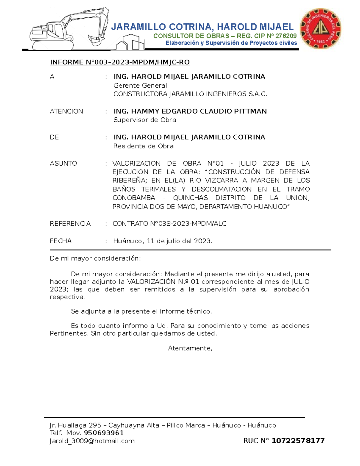 0.4 Informe N - BUENOO - JARAMILLO COTRINA, HAROLD MIJAEL CONSULTOR DE ...