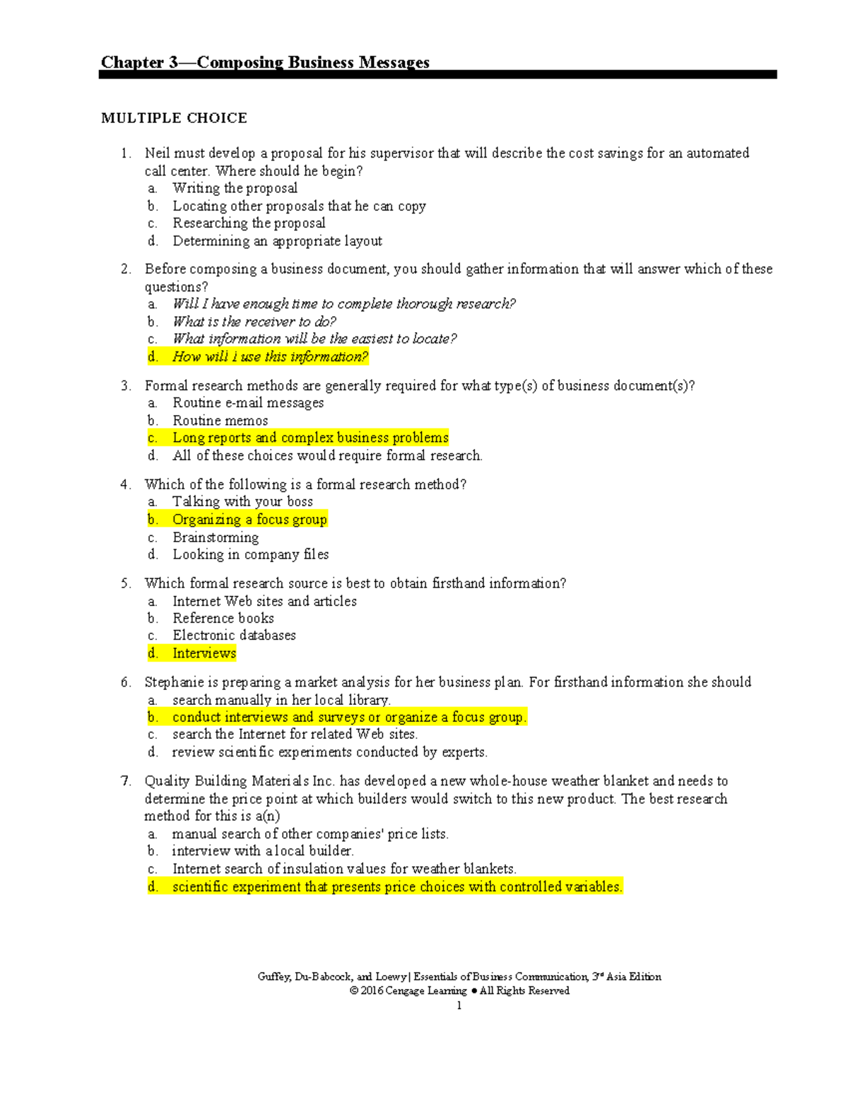 KEYS Chapter 3(for Student) - Guffey, Du-Babcock, and Loewy ...
